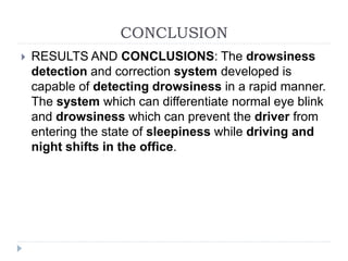 Drowsy driver detection | PPT