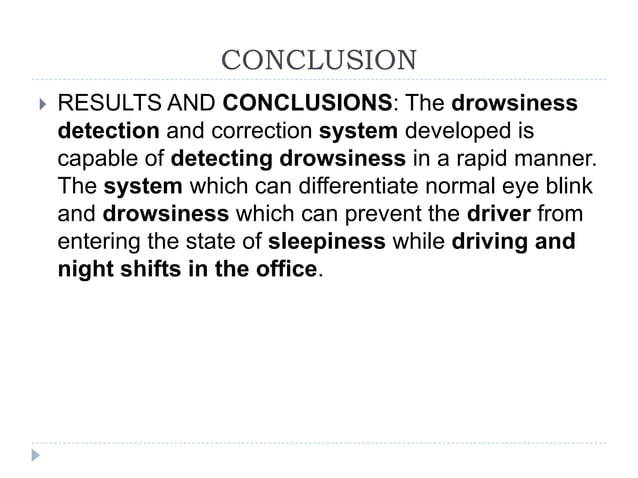 Drowsy driver detection | PPT