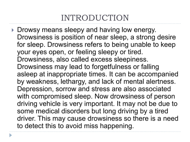 Drowsy Driver Detection Ppt