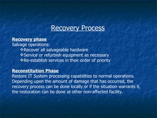 Disaster Recovery Plan for IT | PPT
