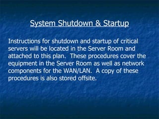 Disaster Recovery Plan for IT | PPT