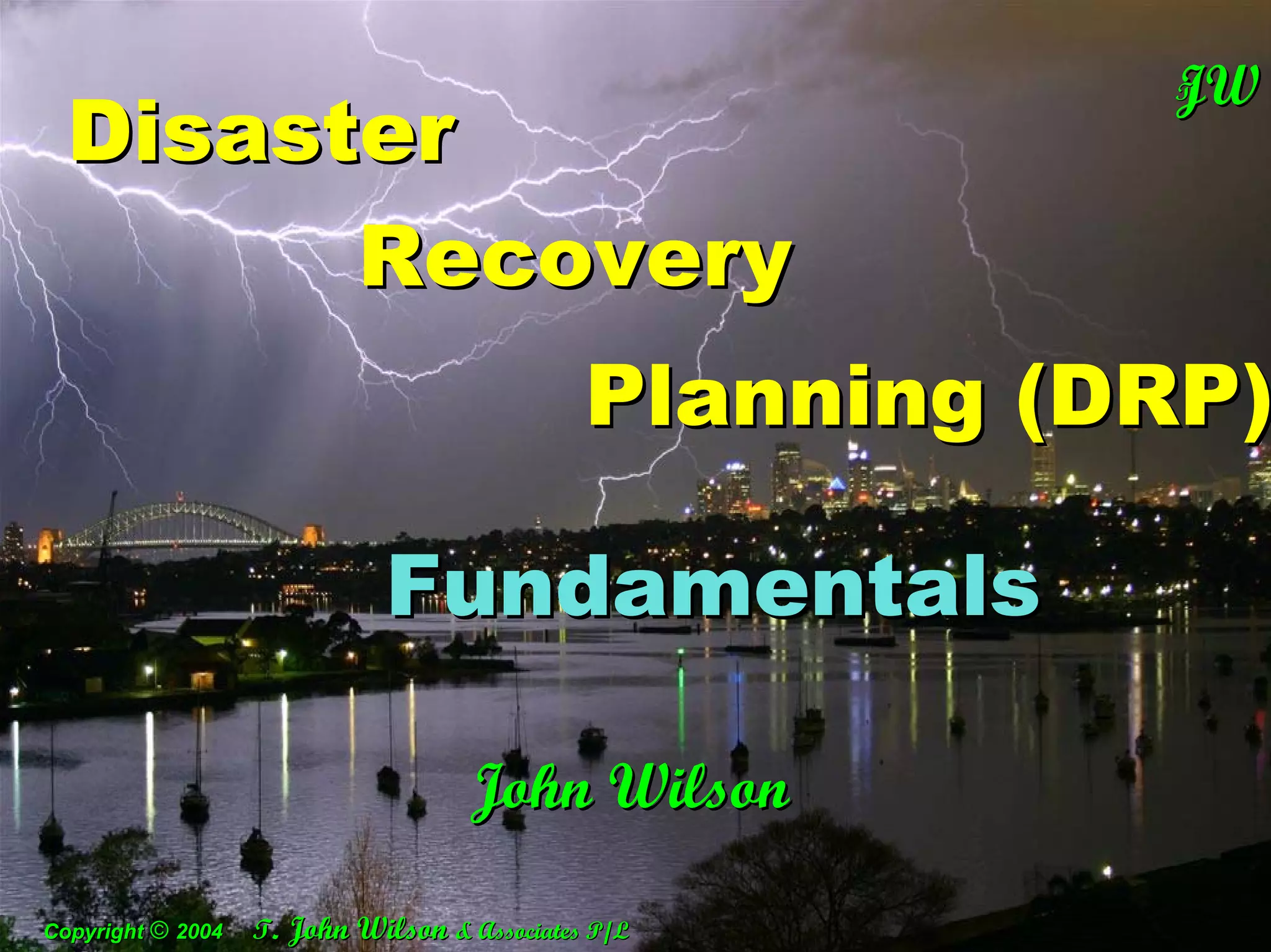 Disaster Recovery Planning | PDF