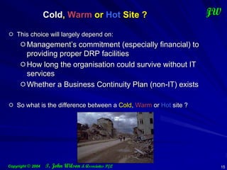 Disaster Recovery Planning | PDF