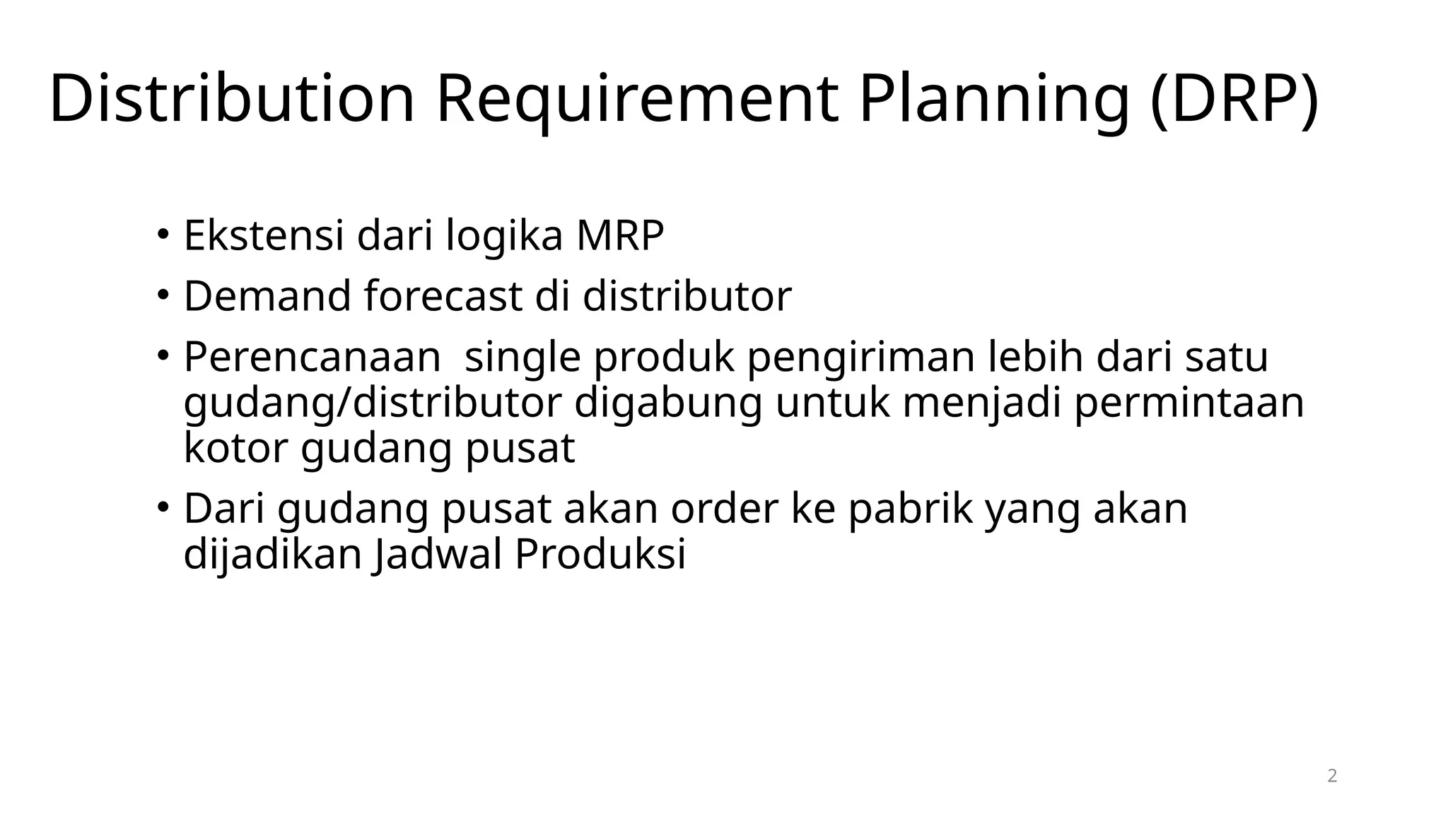 DISTRIBUTION REQUIREMENT PLANNING IN SCM | PPTX
