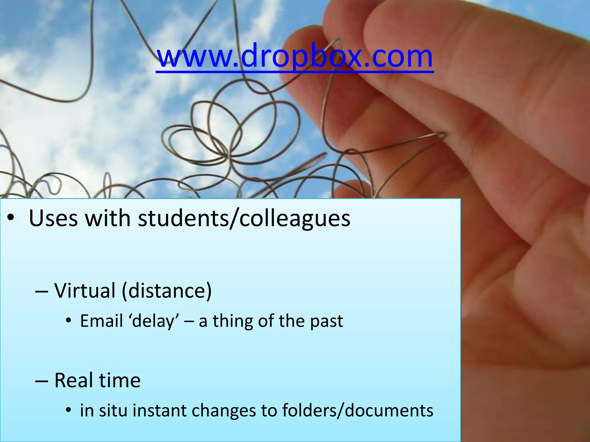 Dropbox presentation | PPTX | Computing | Technology & Computing