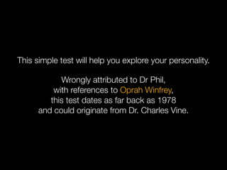 Dr Phil's personality test | PDF