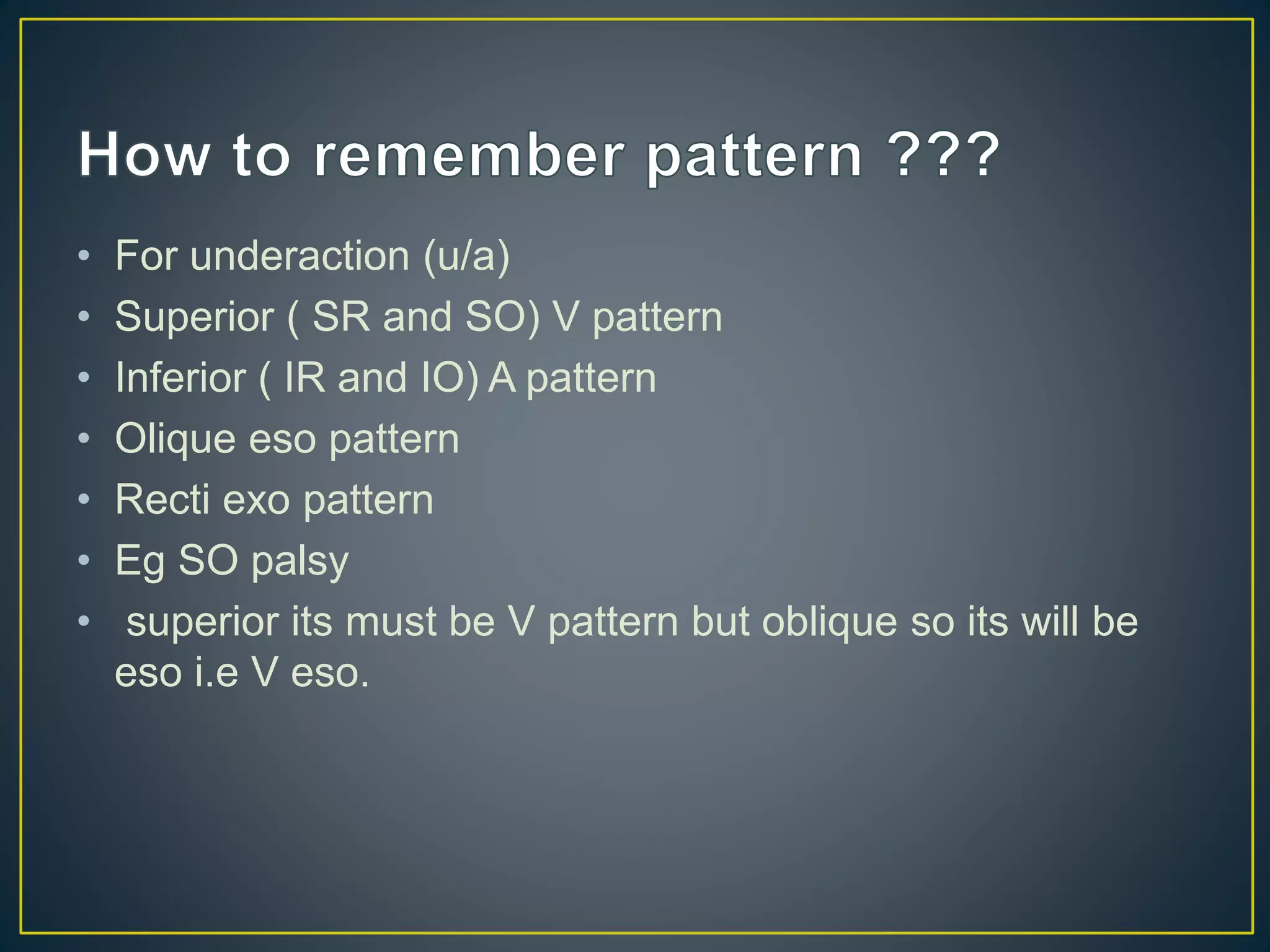 Pattern Strabismus | A.V Pattern | PPTX