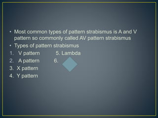 Pattern Strabismus | A.V Pattern | PPTX