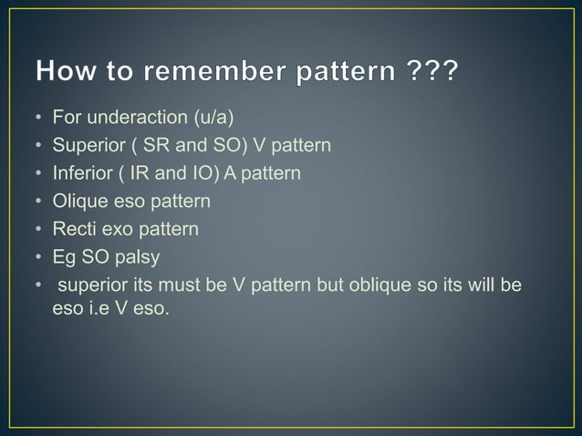 Pattern Strabismus | A.V Pattern | PPTX | Eye and Vision Conditions ...