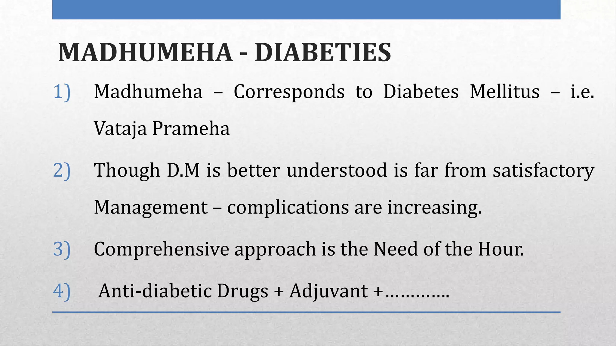 ROLE OF PANCHKARMA IN MADHUMEHA ( DIABETES MELLITUS) | PPTX