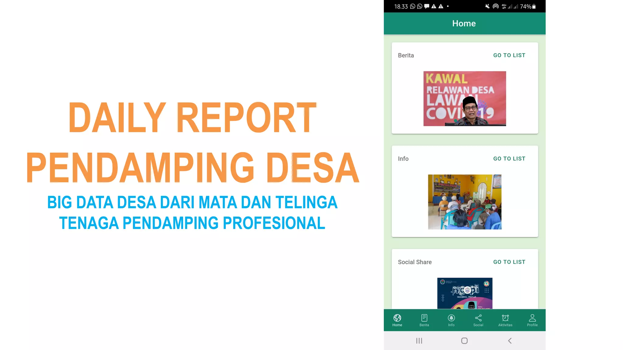 DRP - Daily Report Sebagai BIG Data Pendamping Desa | PDF
