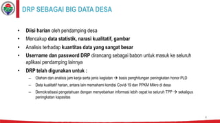 DRP - Daily Report Sebagai BIG Data Pendamping Desa | PDF