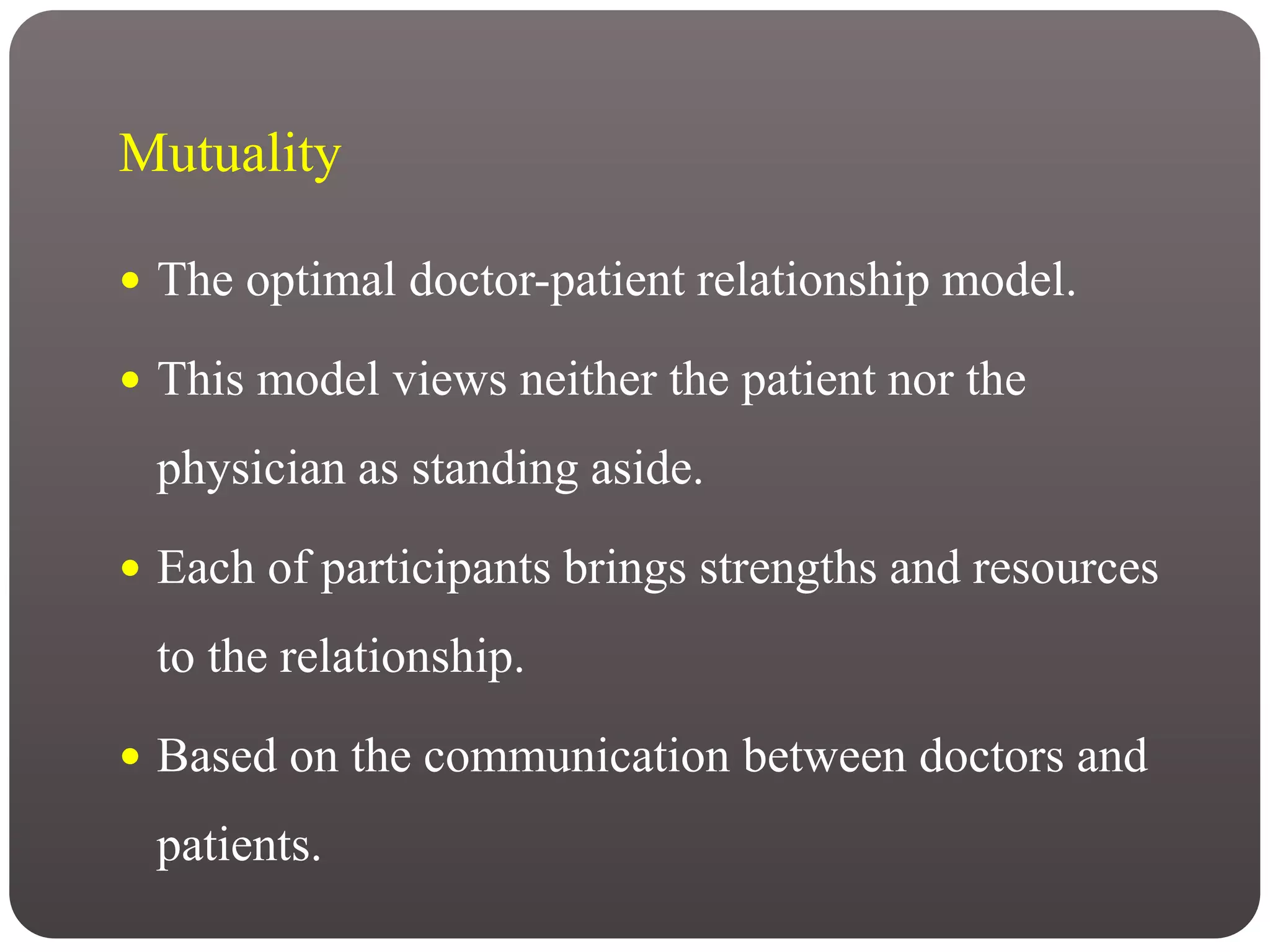 Doctor Patient Relationship | PPTX