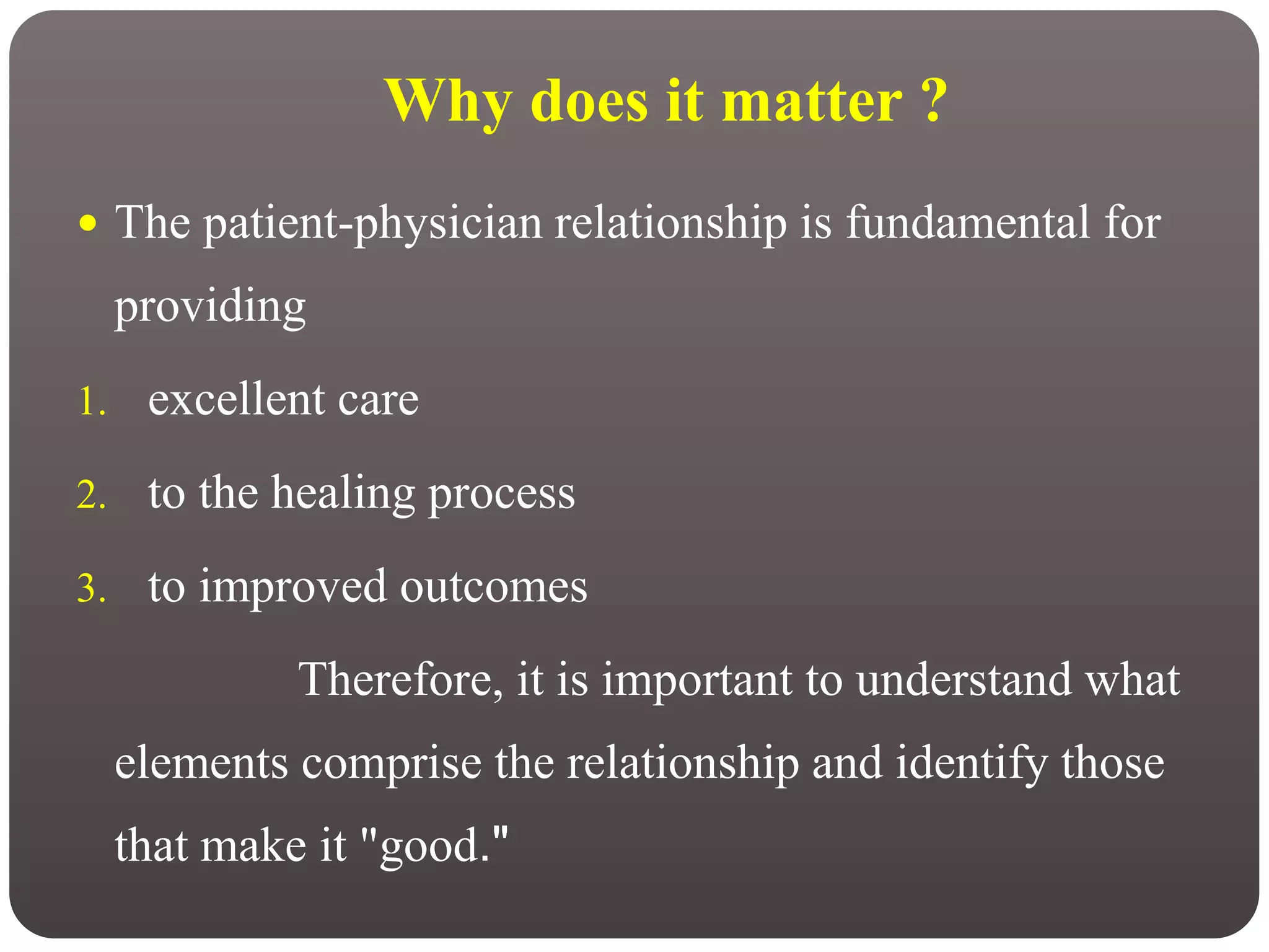 Doctor Patient Relationship | PPTX