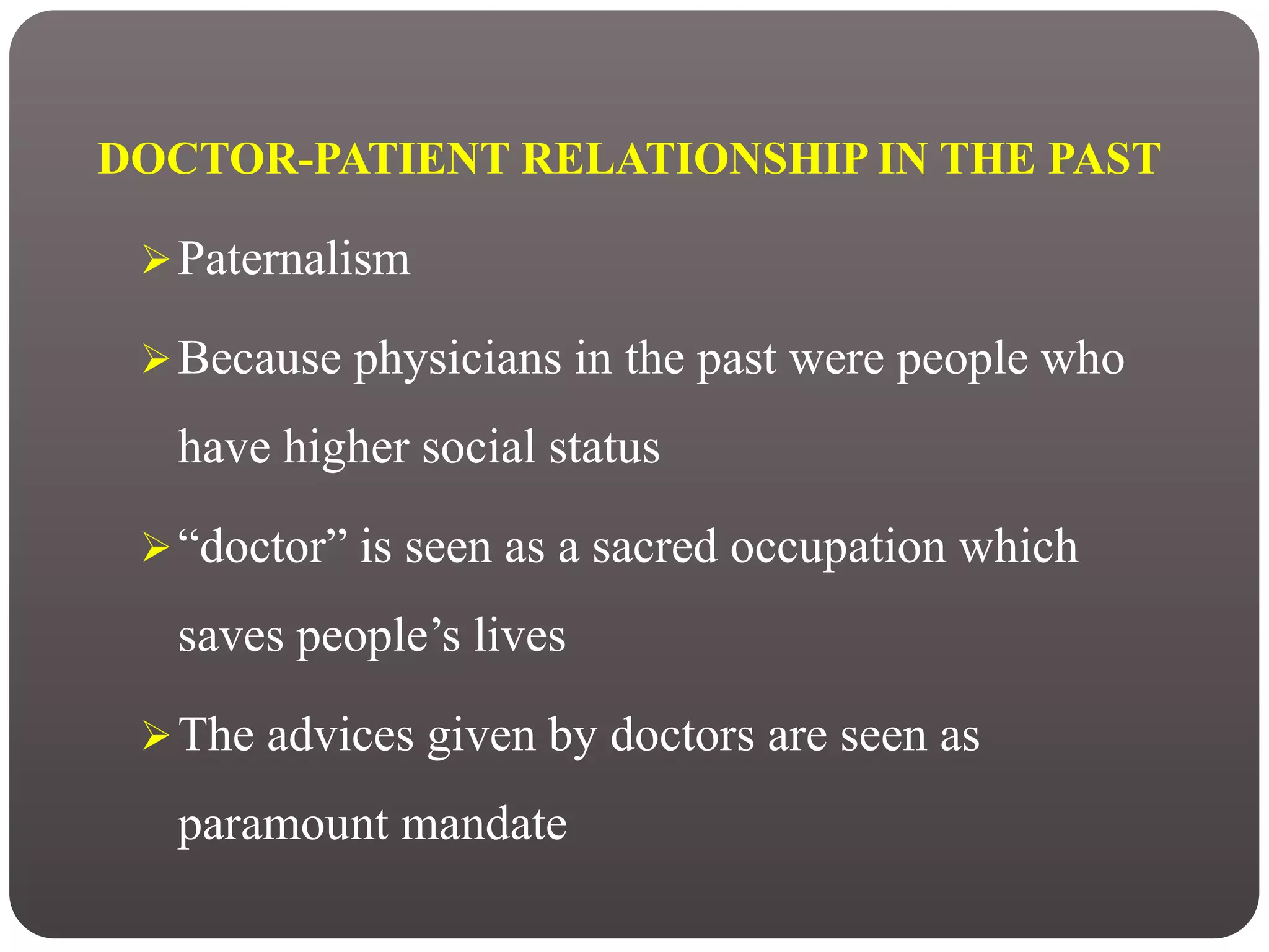 Doctor Patient Relationship | PPTX