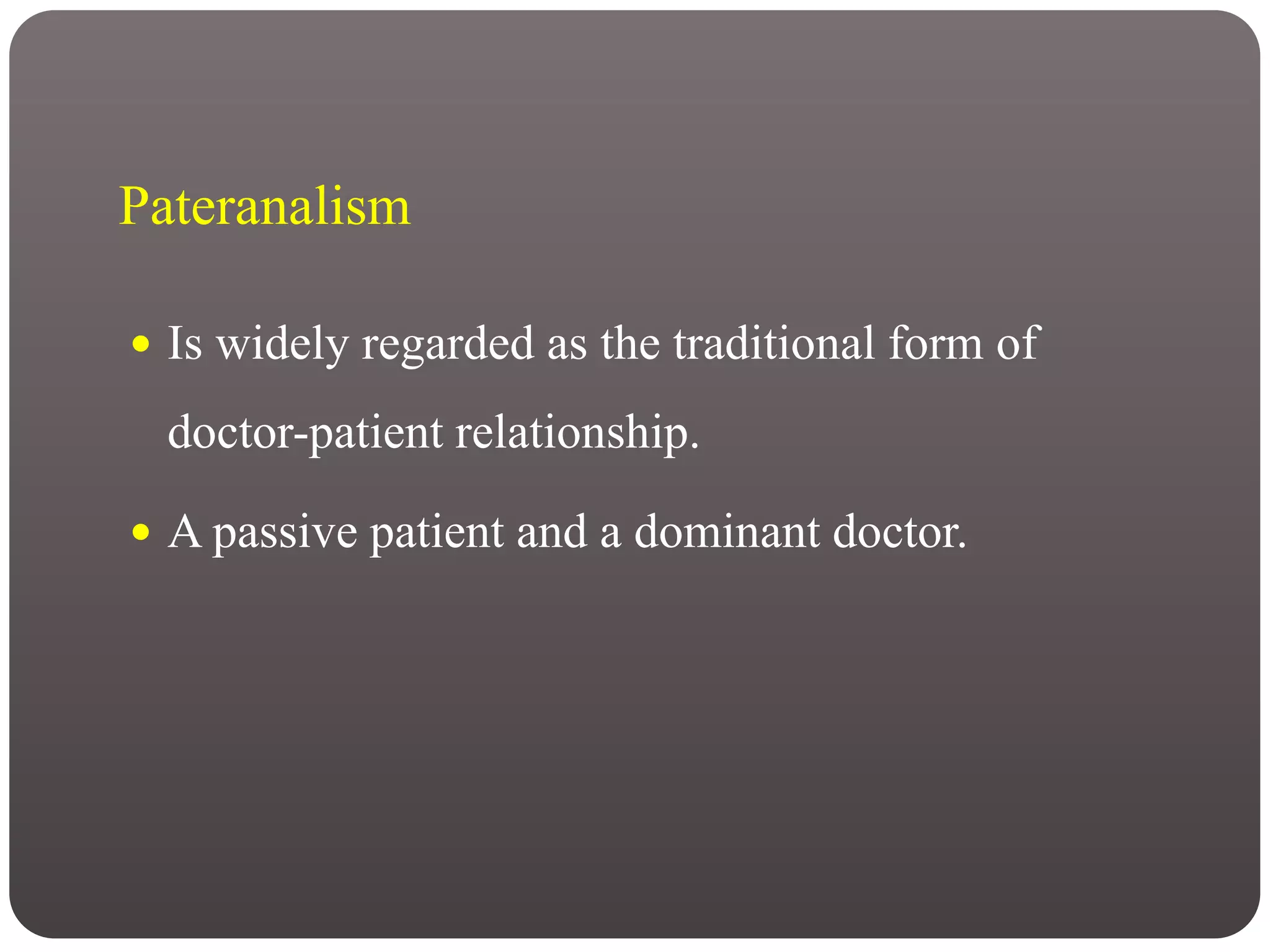 Doctor Patient Relationship | PPTX