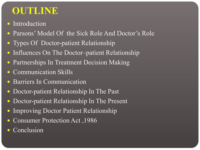 Doctor Patient Relationship | PPTX | Health Insurance | Insurance