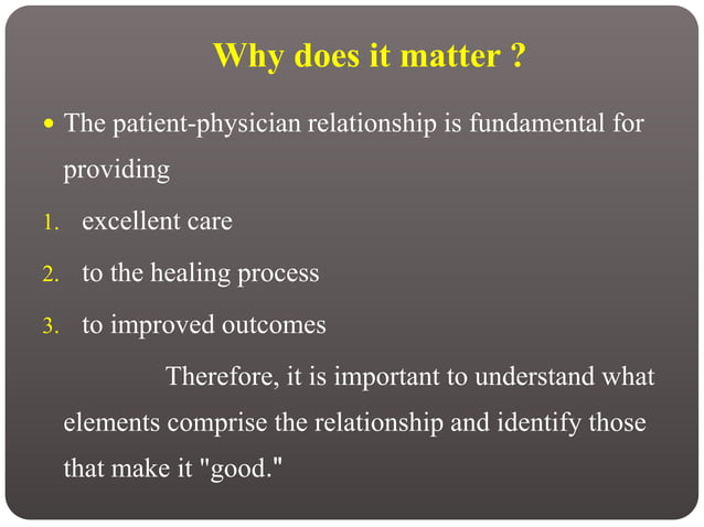 Doctor Patient Relationship | PPTX | Health Insurance | Insurance
