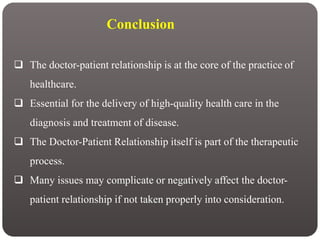 Doctor Patient Relationship | PPTX