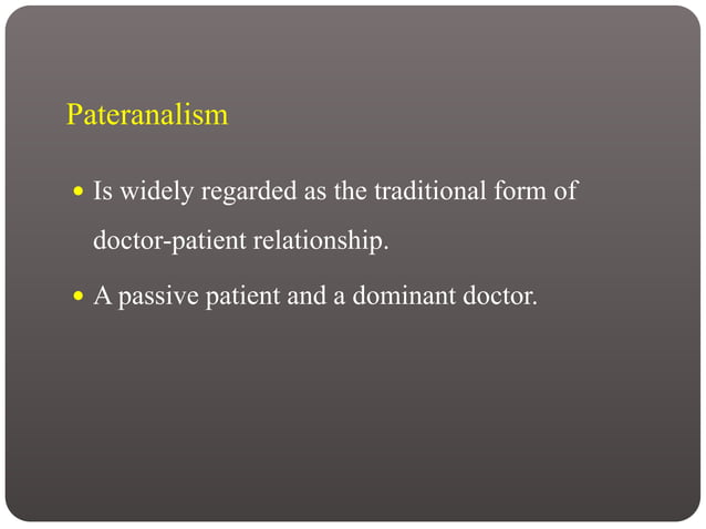 Doctor Patient Relationship | PPTX | Health Insurance | Insurance