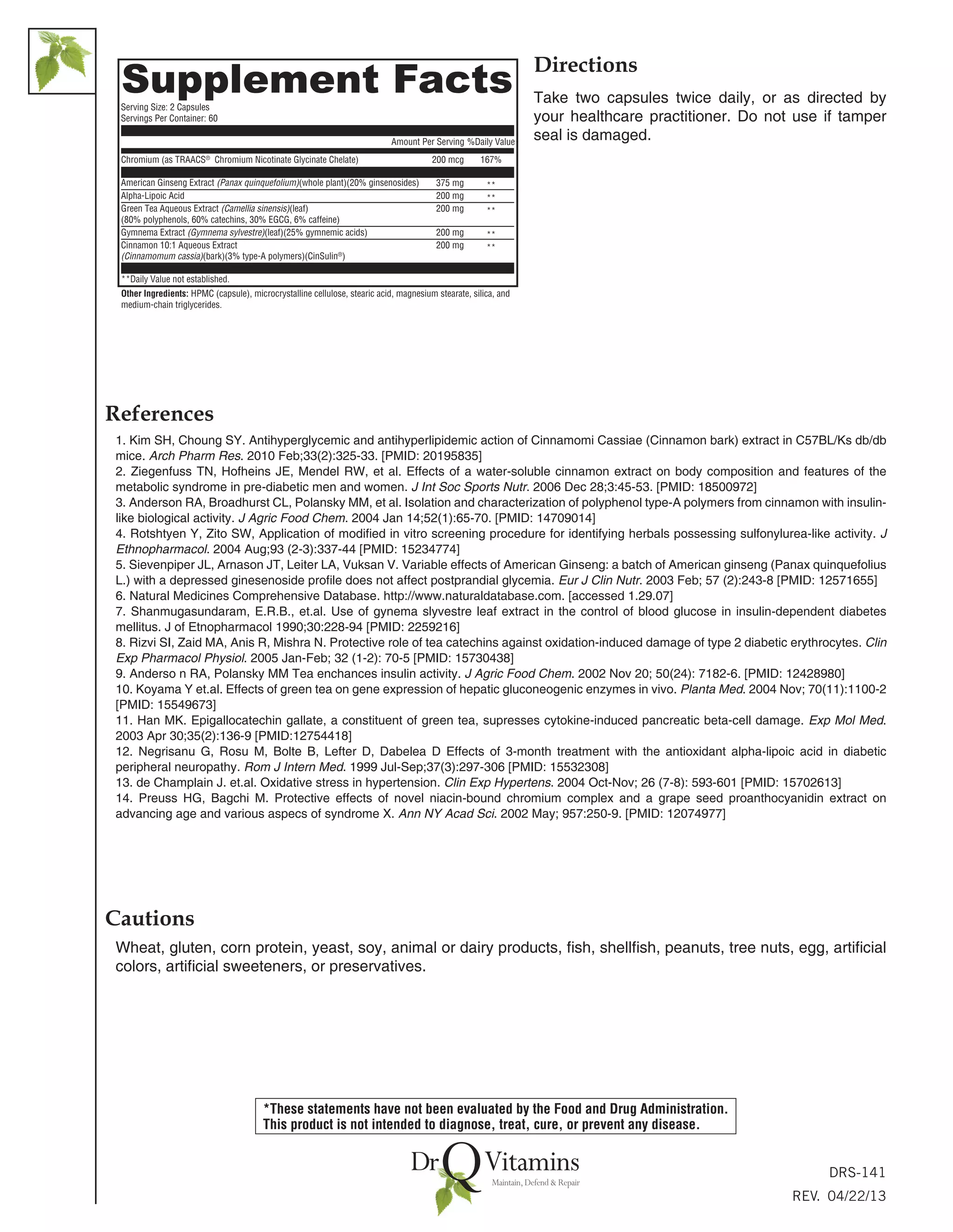 Dr Q's Gluco Syn | PDF