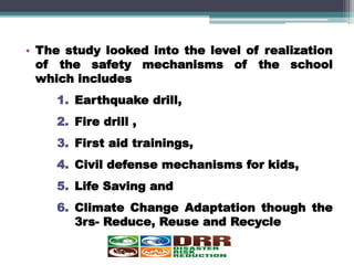 DISASTER RISK REDUCTION MANAGEMENT OF PUGO ELEMENTARY SCHOOL | PPTX