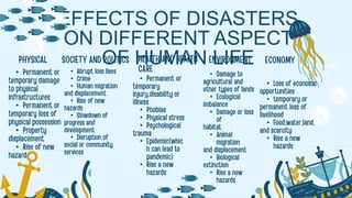 Effects of Disasters in One's Life and Disaster Perspectives | PPTX