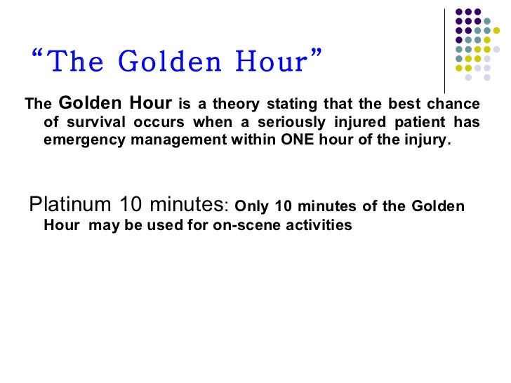 The Golden Hour Principle