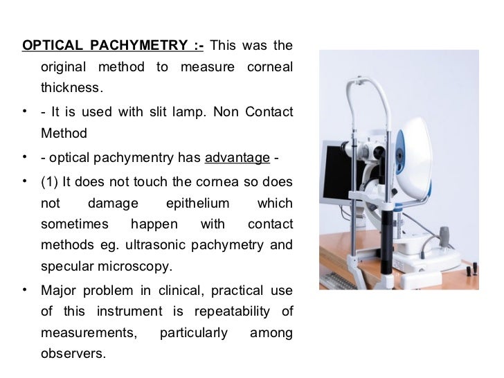pachymetry confocal microscopy cornea ophthalmology diagnostics