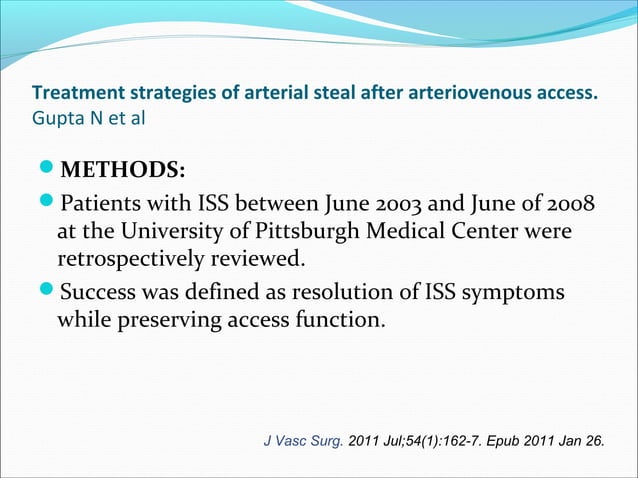 Management Of Steal Syndrome Dr Ravi Bansal Ppt