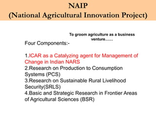 NAIP initiative on mainstreaming agribusiness | PDF