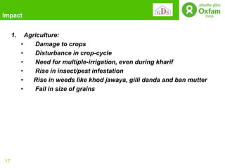 India - Climate change and disaster management - Oxfam | PPT