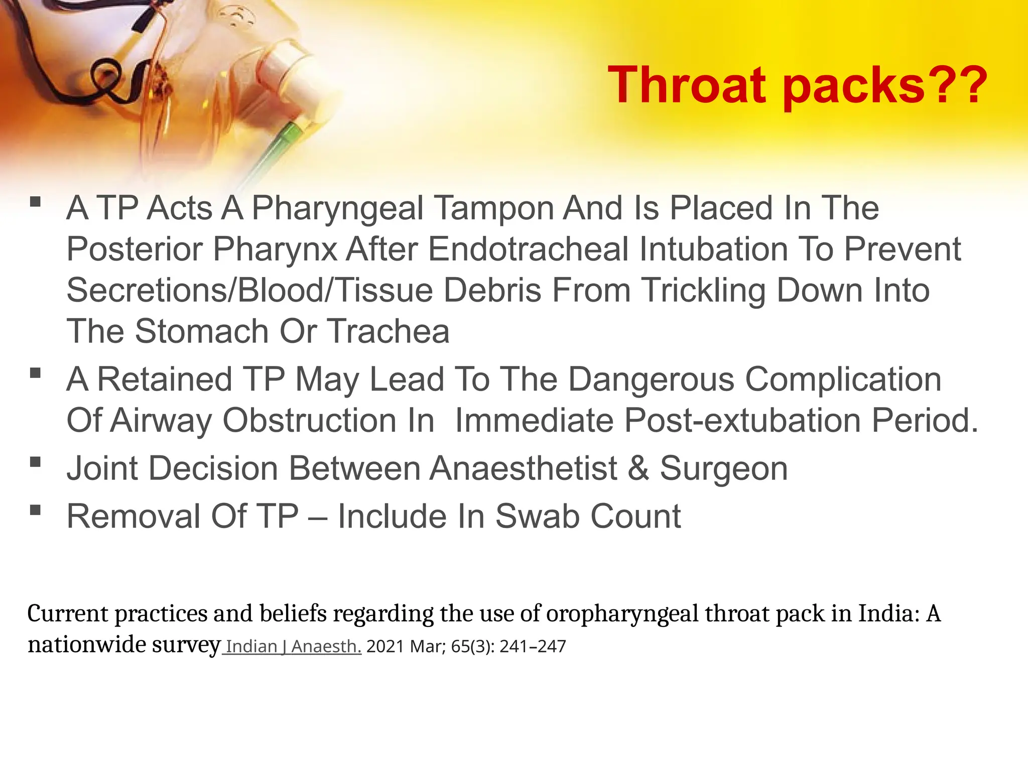 oral and maxillofacial surgery and anaesthesia implications | PPTX