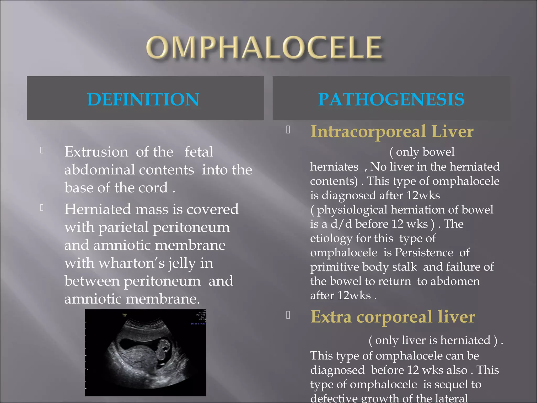fetal imaging omphalocele | PPT