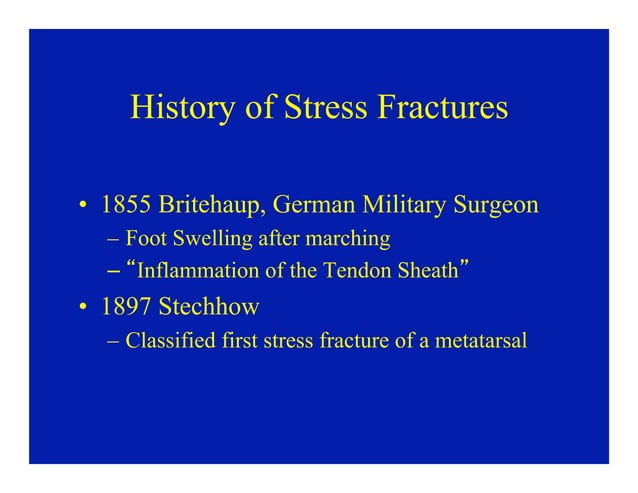 Bone Status and Navy Stress Fractures | PPT