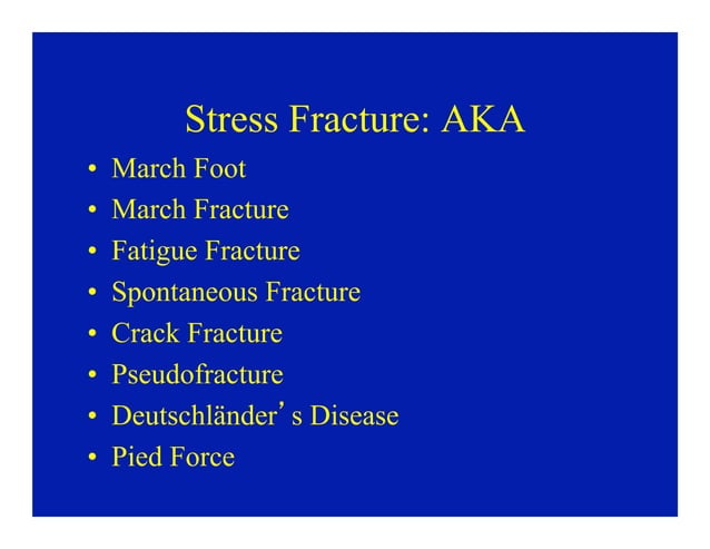 Bone Status and Navy Stress Fractures | PPT