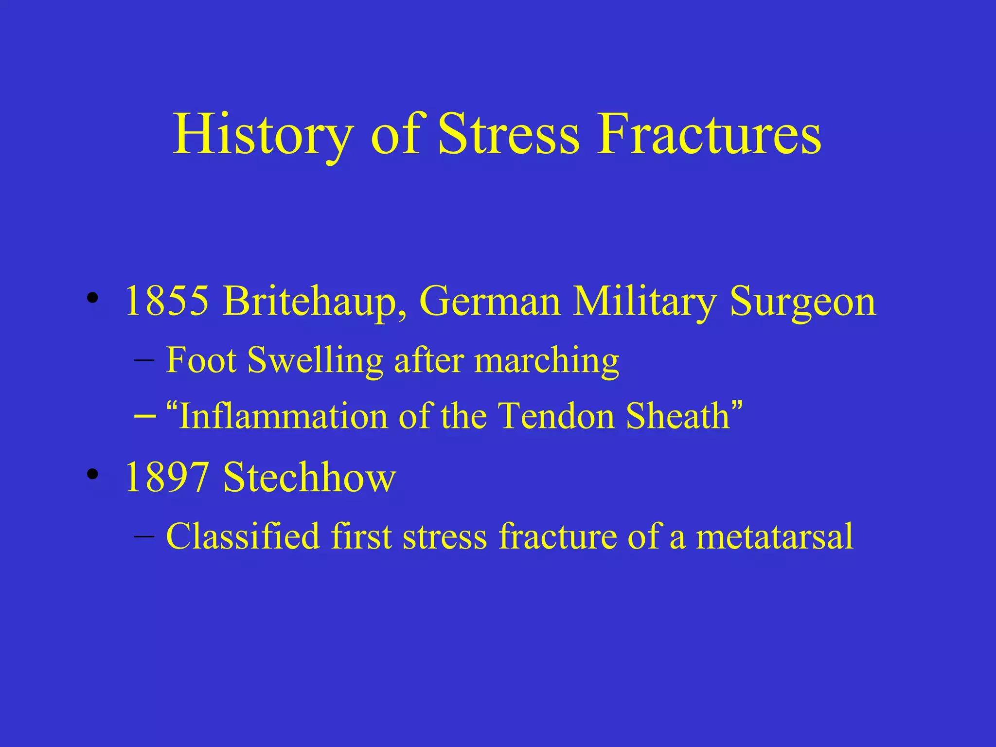 Osteopenia and stress fractures | PPT