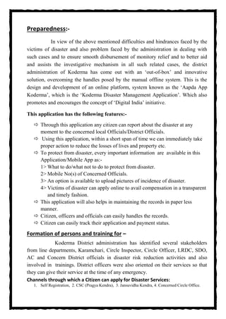 Aapda App Koderma | PDF