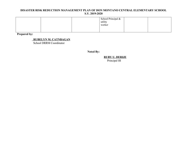 drrm action plan.docx-2024-2025 disaster | DOCX