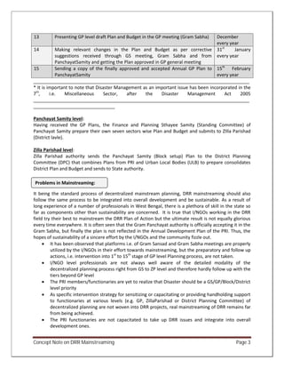 DRR mainstreaming through Decentralized Planning with Panchayati Raj ...