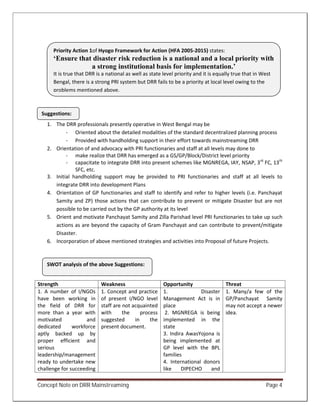 DRR mainstreaming through Decentralized Planning with Panchayati Raj ...