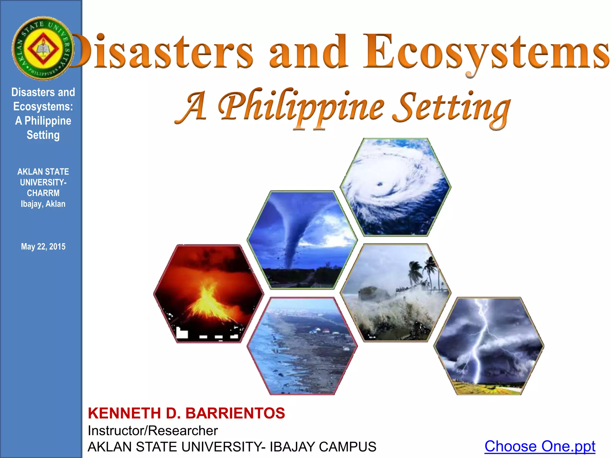 Disasters and Ecosystem: Philippine Setting | PPTX