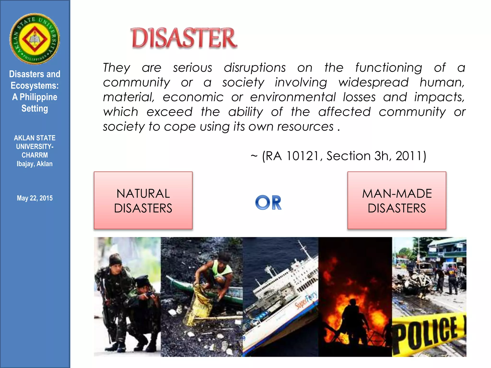 Disasters and Ecosystem: Philippine Setting | PPTX