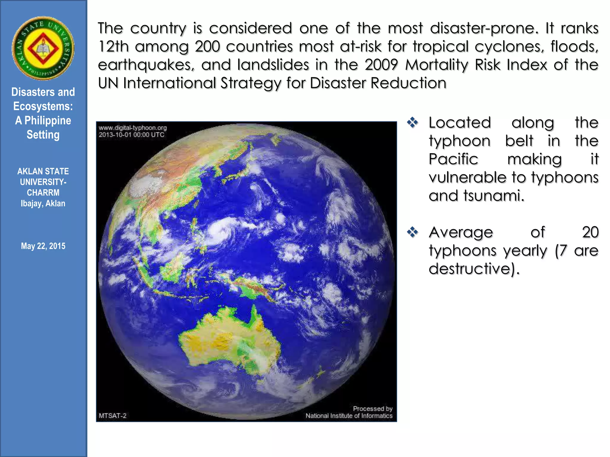 Disasters and Ecosystem: Philippine Setting | PPTX