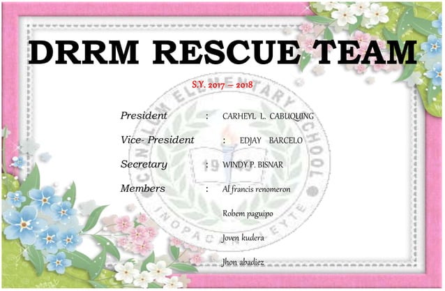 Drrm rescue team | DOCX