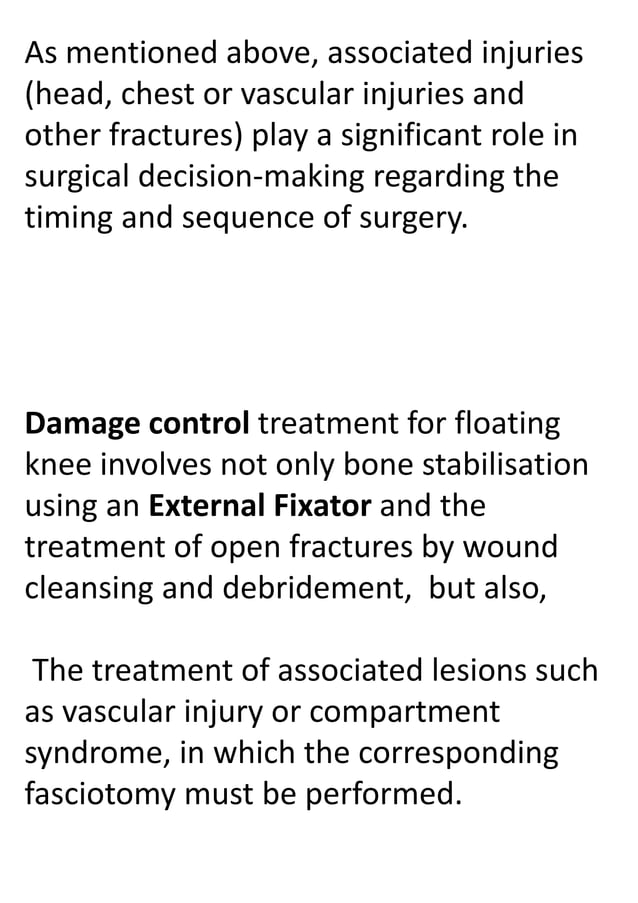Floating Knee | PPTX | First Aid | Injuries