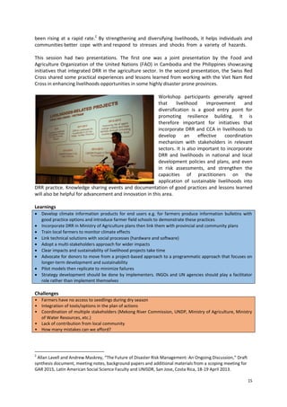 Drr practitioners workshop report | PDF | Special Education | Education