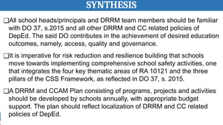 Disaster Risk Reduction presentation of Learning Action cell | PPTX