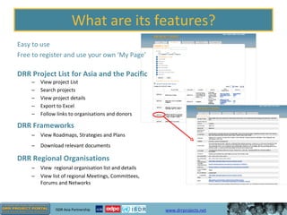 Disaster Risk Reduction (DRR) Project Portal - A summary | PPT