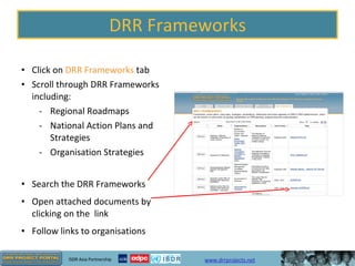 Disaster Risk Reduction (DRR) Project Portal - User Guide | PPT ...